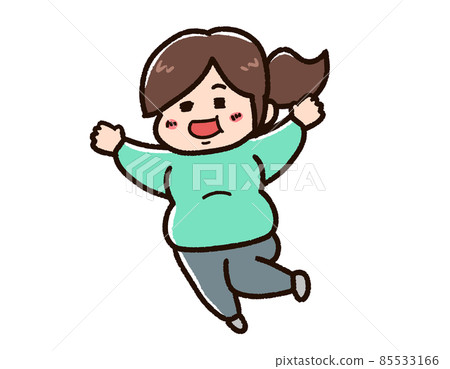 Positive fat woman - Stock Illustration [85533166] - PIXTA