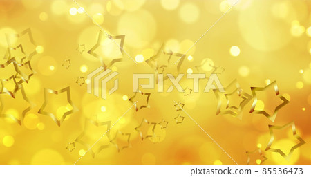 Image of gold christmas stars and moving yellow... - Stock Illustration ...