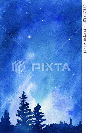 Beautiful display of northern lights with... - Stock Illustration ...