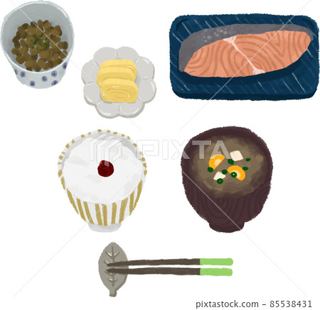 Japanese breakfast - Stock Illustration [85538431] - PIXTA
