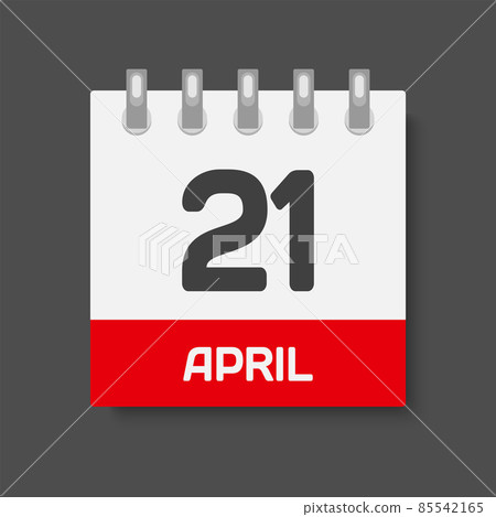 Icon day date 21 April, template calendar page - Stock Illustration ...
