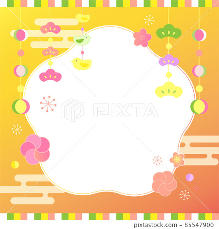 Fashionable design frame for the Spring Doll... - Stock Illustration ...