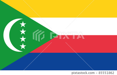 Comoros official flag of country - Stock Illustration [85551862] - PIXTA