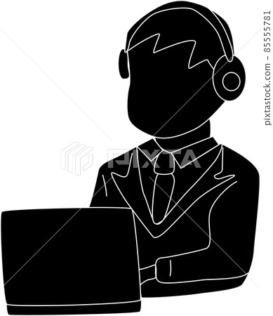 Operator figure "silhouette" - Stock Illustration [85555781] - PIXTA