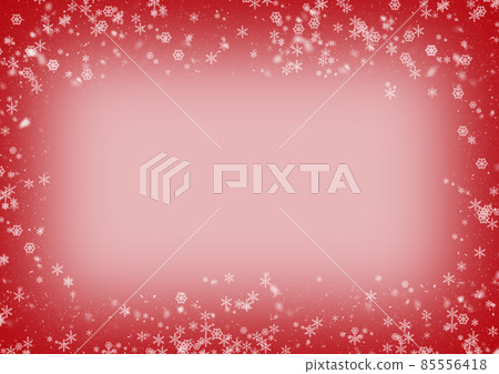 Snowflake background illustration (red) - Stock Illustration [85556418 ...
