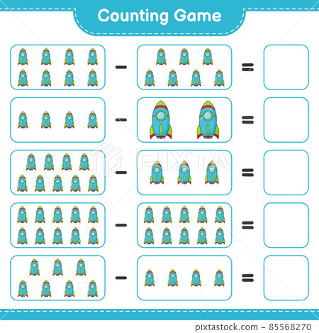 Count and match, count the number of Rocket and... - Stock Illustration ...