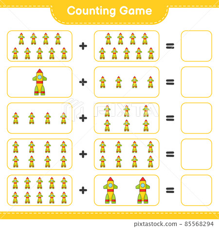 Count and match, count the number of Rocket and... - Stock Illustration ...