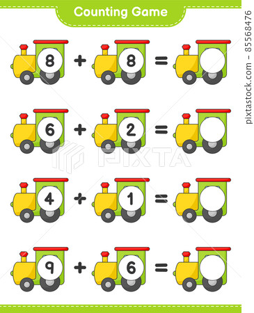 Count and match, count the number of Train and... - Stock Illustration ...