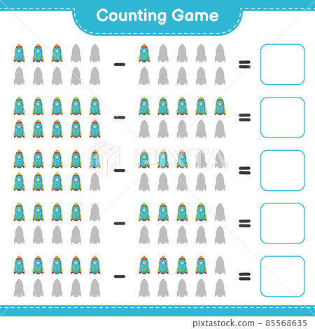 Count and match, count the number of Rocket and... - Stock Illustration ...