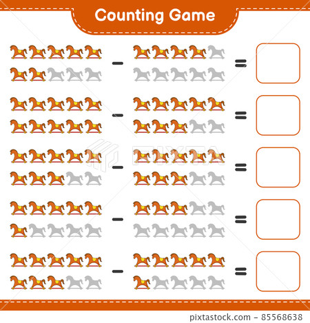 Count and match, count the number of Rocking... - Stock Illustration ...