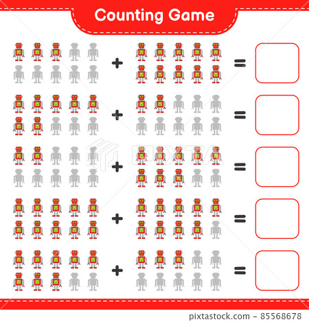 Count and match, count the number of Robot... - Stock Illustration ...