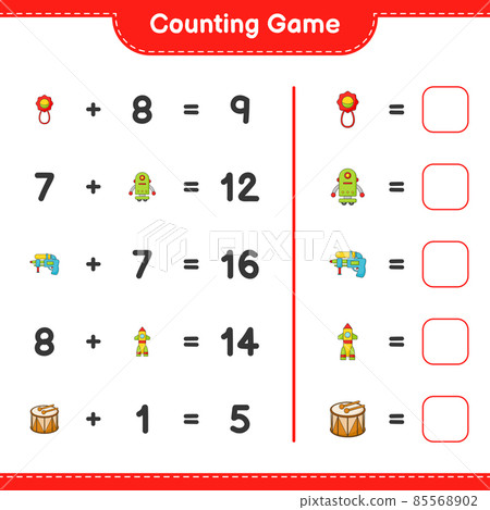 Count and match, count the number of Baby...-插圖素材 [85568902] - PIXTA圖庫