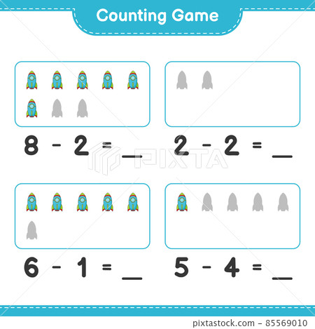 Count and match, count the number of Rocket and... - Stock Illustration ...