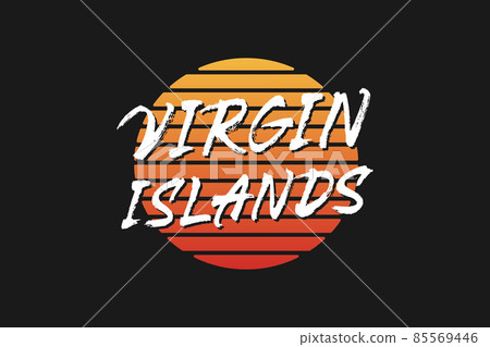 Virgin Islands lettering design - Stock Illustration [85569446] - PIXTA