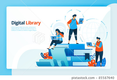 Vector illustration of activities from distance... - Stock Illustration ...