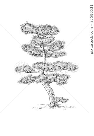 Manga style pen drawing illustration Japanese... - Stock Illustration ...