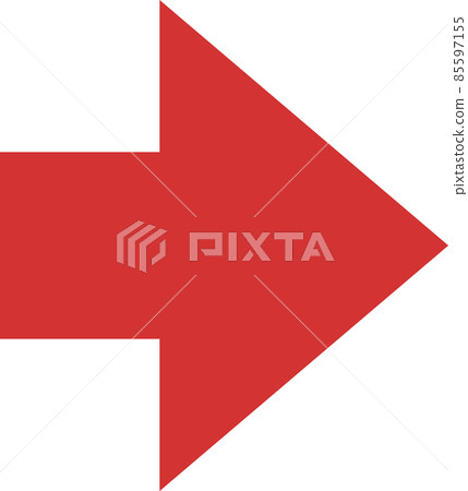 Simple illustration of red arrow - Stock Illustration [85597155] - PIXTA