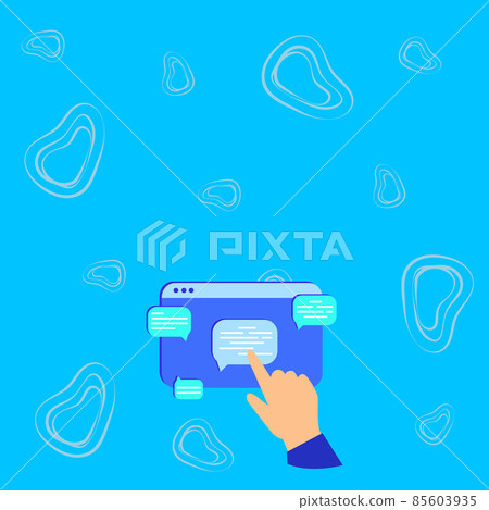 Hand Showing Graph Growth Pointing Web Browser...-插圖素材 [85603935] - PIXTA圖庫