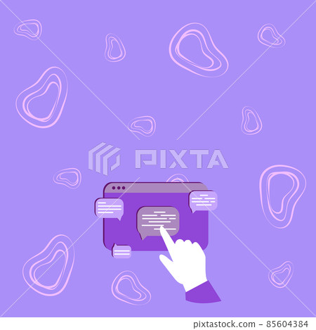 Hand Showing Graph Growth Pointing Web Browser... - Stock Illustration [85604384] - PIXTA