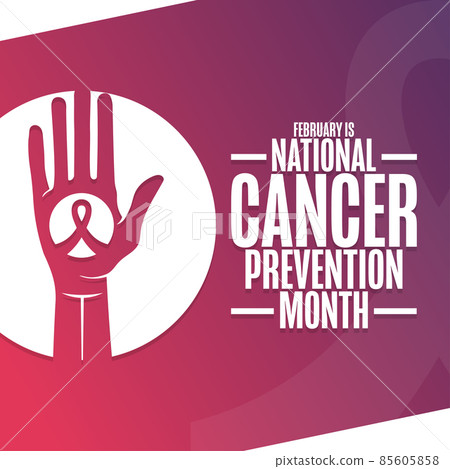 February is National Cancer Prevention Month.... - Stock Illustration ...