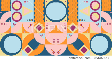Abstract Geometric pattern in trendy colors on... - Stock Illustration ...