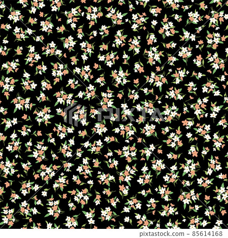 Cute Liberty-like florets pattern, - Stock Illustration [85614168] - PIXTA