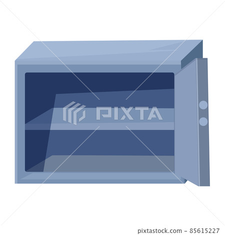 Steel safe, empty with open door in cartoon... - Stock Illustration ...