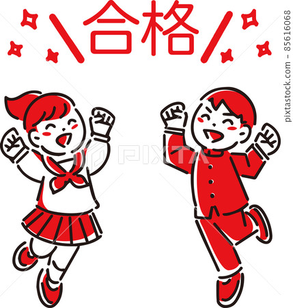 Examination student Passed person Men's and... - Stock Illustration ...
