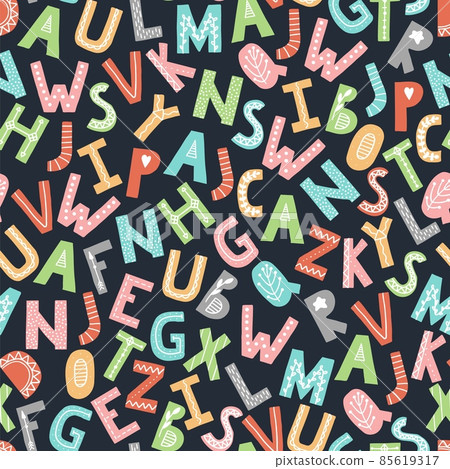 ABC seamless pattern. Scandinavian style... - Stock Illustration ...