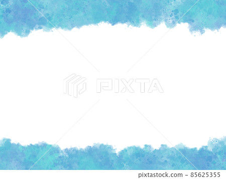 Blue paint simple frame wallpaper - Stock Illustration [85625355] - PIXTA