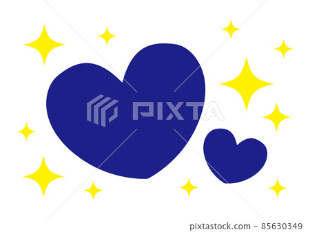 Blue glitter heart frame - Stock Illustration [85630349] - PIXTA
