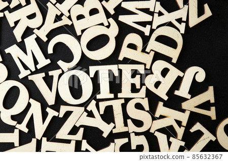 Election voting image VOTE alphabet letters - Stock Photo [85632367 ...