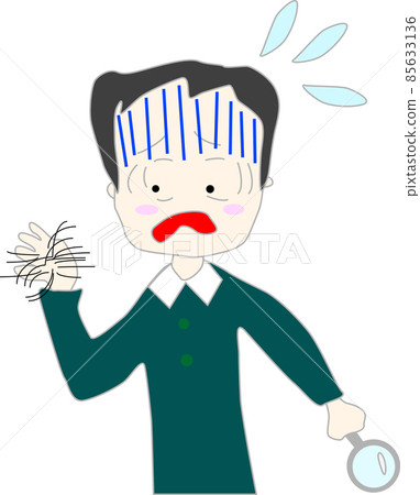 Illustration material of a man who turns pale... - Stock Illustration ...