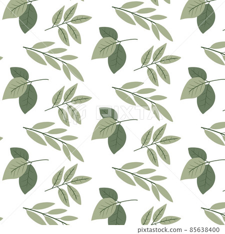 Vector seamless pattern with tree branches.... - Stock Illustration ...