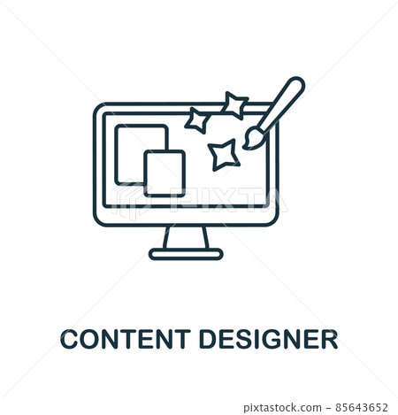 Content Designer icon. Line element from...-插圖素材 [85643652] - PIXTA圖庫