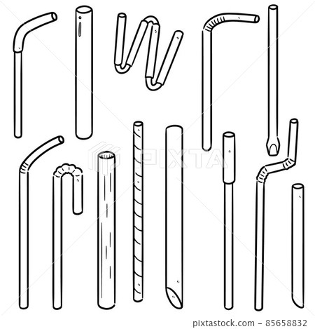 vector set of straw - Stock Illustration [85658832] - PIXTA