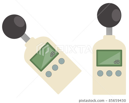 Noise measuring device that measures the... - Stock Illustration ...