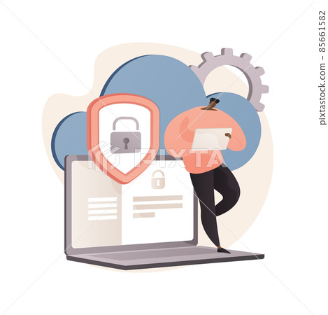 Cloud computing security abstract concept... - Stock Illustration [85661582] - PIXTA