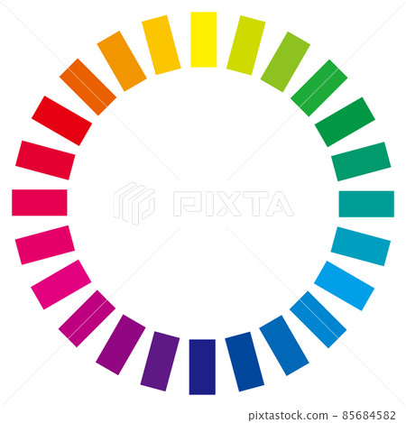 Circular illustration of color wheel 24 colors... - Stock Illustration ...