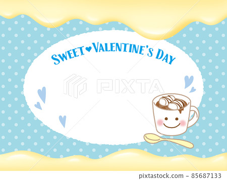 Chocolate frame (white) - Stock Illustration [85687133] - PIXTA