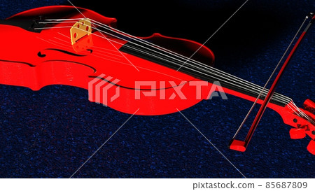 Black background and red violin - Stock Illustration [85687809] - PIXTA