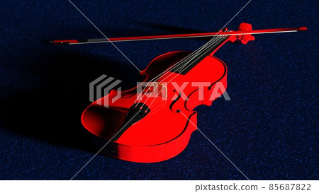 Black background and red violin - Stock Illustration [85687822] - PIXTA