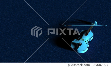 Black background and light blue violin - Stock Illustration [85687927 ...