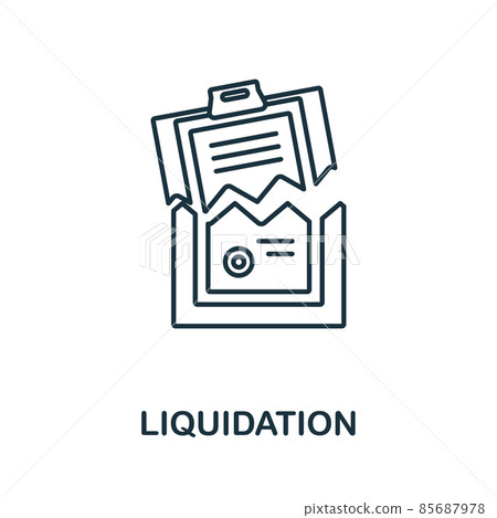 Liquidation icon. Line element from crisis... - Stock Illustration ...