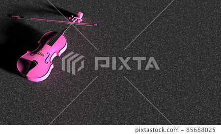 Black background and pink violin - Stock Illustration [85688025] - PIXTA