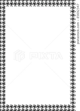 Postcard frame houndstooth frame flannel fabric... - Stock Illustration ...