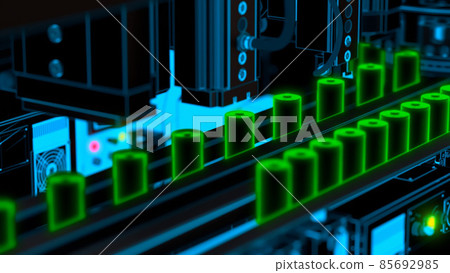 Lithium ion electric batteries, production...-插圖素材 [85692985] - PIXTA圖庫