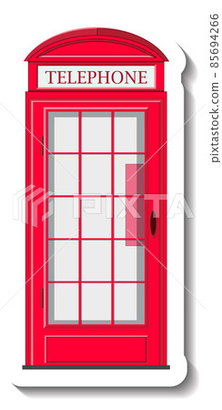 Telephone box in cartoon style - Stock Illustration [85694266] - PIXTA