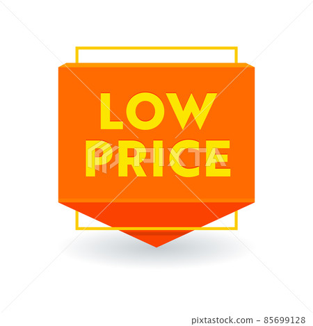 Low Price Promotional Arrow Tag, Isolated... - Stock Illustration ...