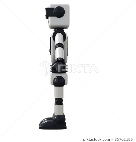 White android robot Isolated on white... - Stock Illustration [85701196 ...